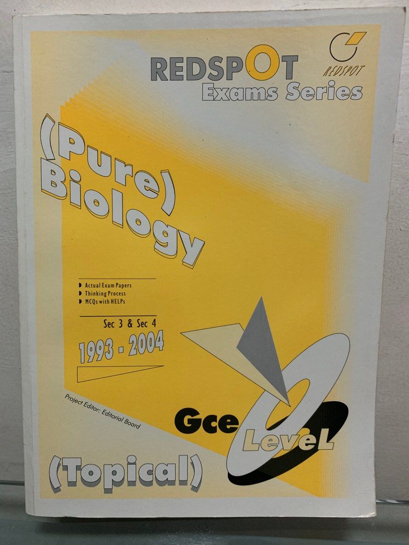 GCE O level Pure Biology Redspot Ten Year series, Hobbies & Toys, Books ...
