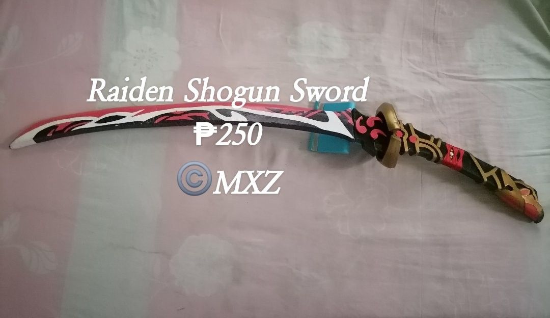 Genshin Raiden Shogun Sword Weapon, Raiden Shogun Wig & Lovelive Nozomi ...