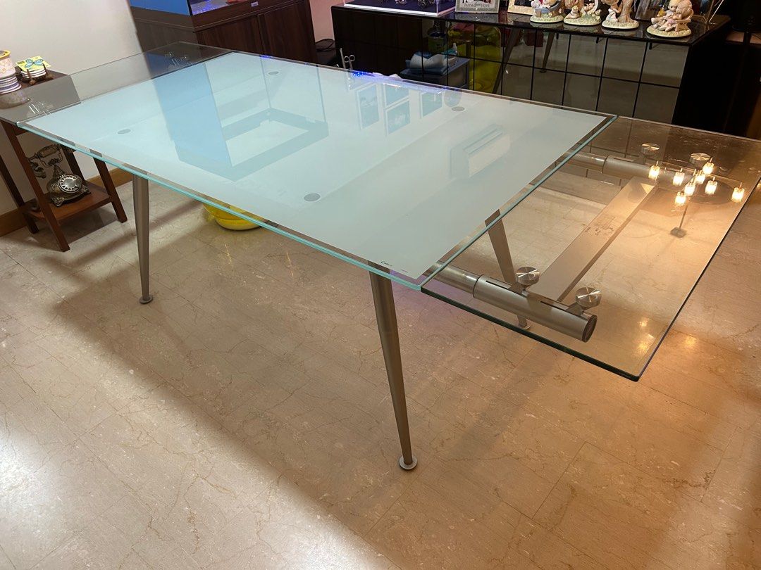Glass Top Dining Table -Italy Calligaris, Furniture & Home Living ...