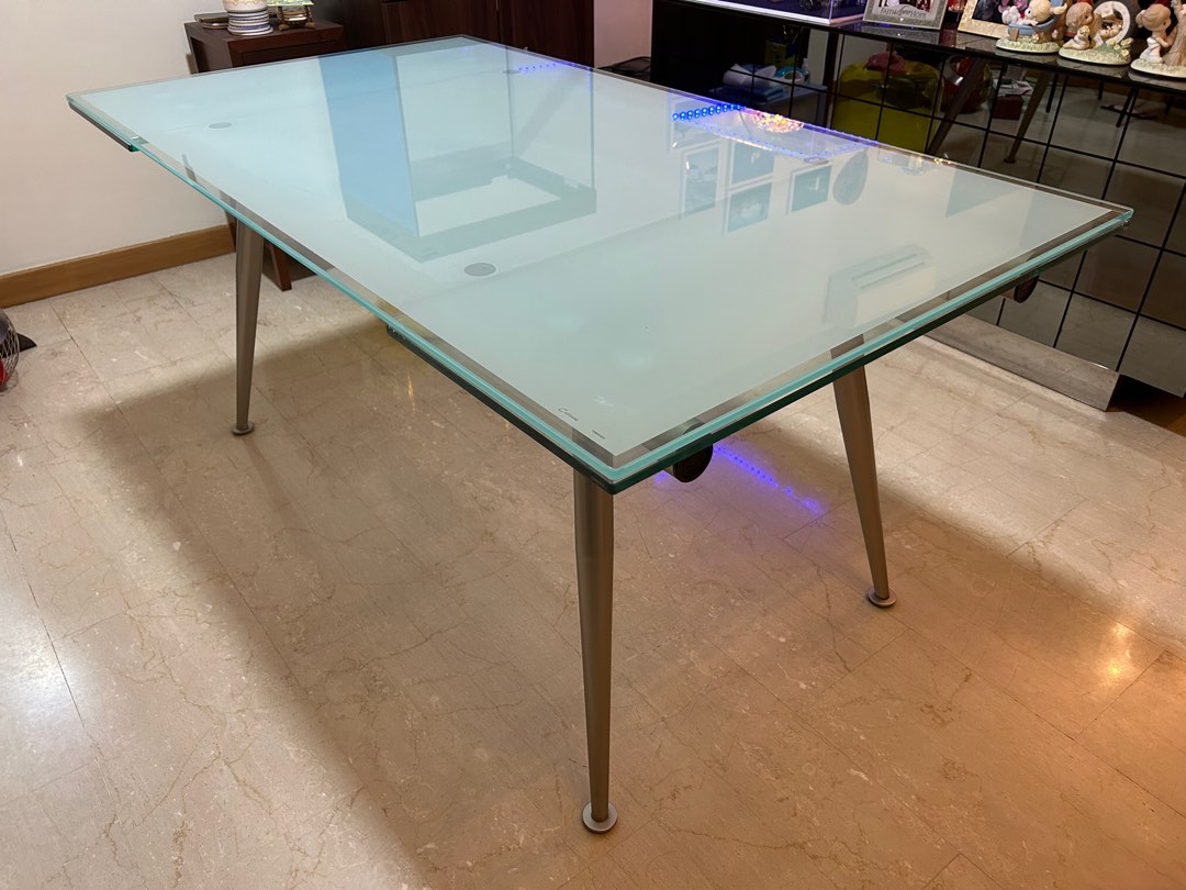 Glass Top Dining Table -Italy Calligaris, Furniture & Home Living ...