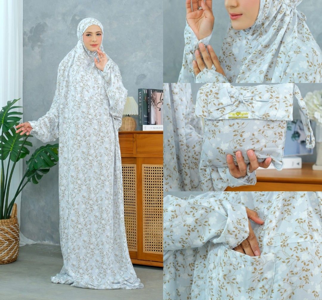 Hadramaut Rayon Telekung, Women's Fashion, Muslimah Fashion, Prayer ...
