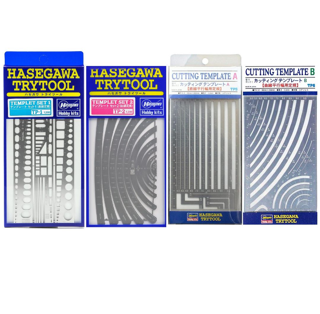 Hasegawa Templates TP1 TP2 TP5 TP6, Hobbies & Toys, Stationery & Craft ...