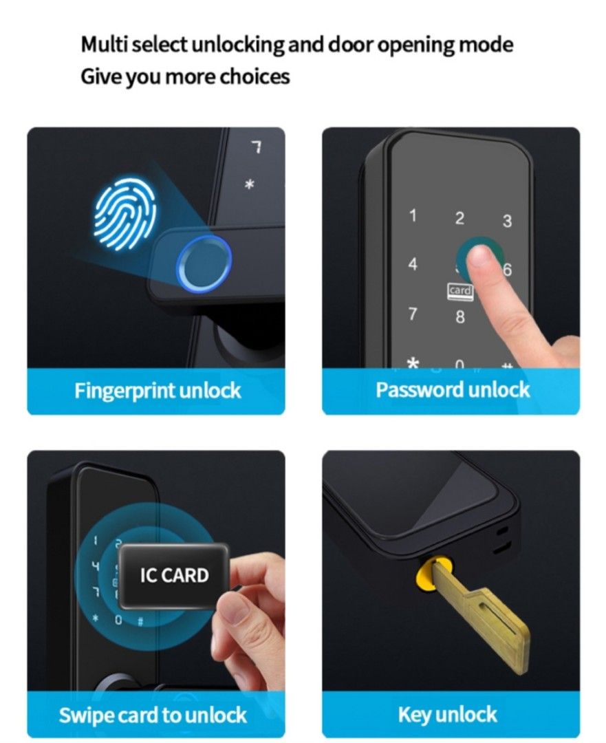 HDB DIGITAL WOODEN DOOR LOCK, Furniture & Home Living, Security & Locks ...