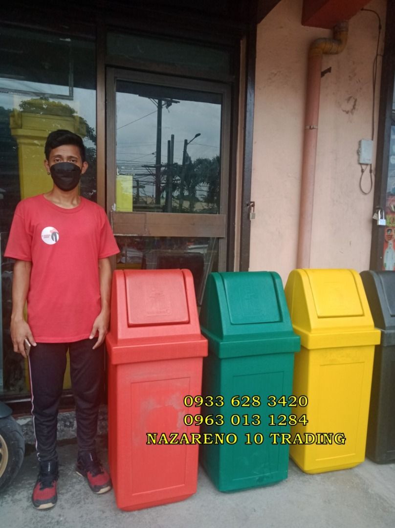 Hooded Bin Trash Bin Swing Type Bin Trash Bin, Furniture & Home Living ...
