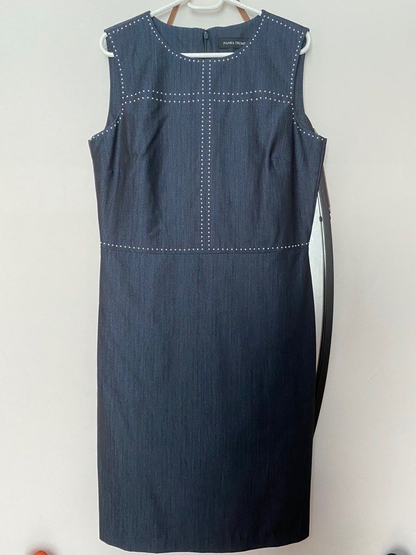 Ivanka Trump figure-skimming dress with metal bead detailing, office or ...