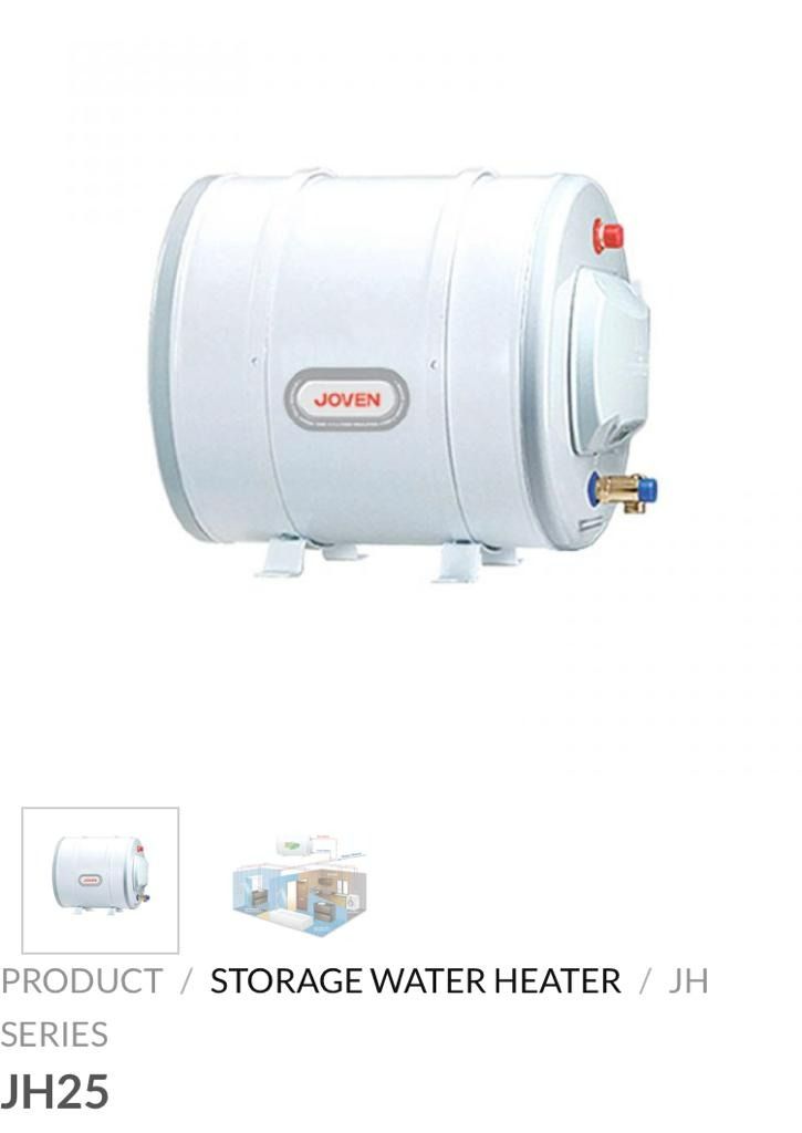 JOVEN Storage Water Heater Model JH25, TV & Home Appliances, Water ...
