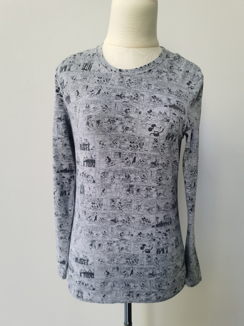 Kaos Giordano Komik Disney Mickey Mouse, Fesyen Wanita, Pakaian Wanita ...