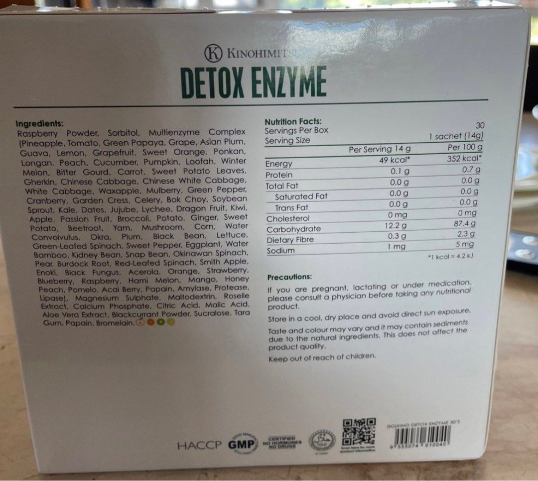 Kinohimitsu Detox Enzyme (14g x 30 sachets), Health & Nutrition, Health ...