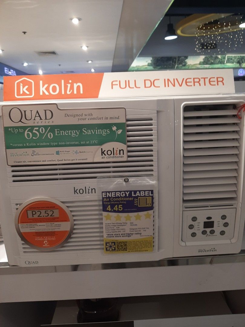 KOLIN INVERTER AND NON INVERTER WINDOW TYPE AIRCON, TV & Home ...