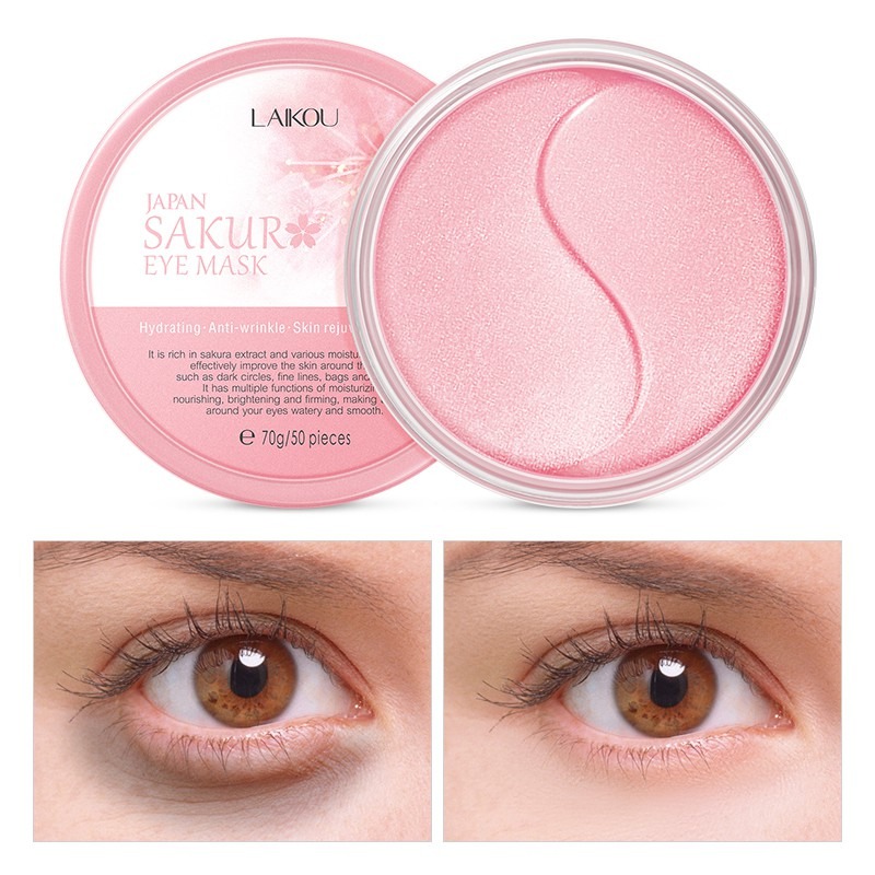 LAIKOU Japan Sakura Eye Mask Reduce Dark Circles and Fine Lines, Beauty ...