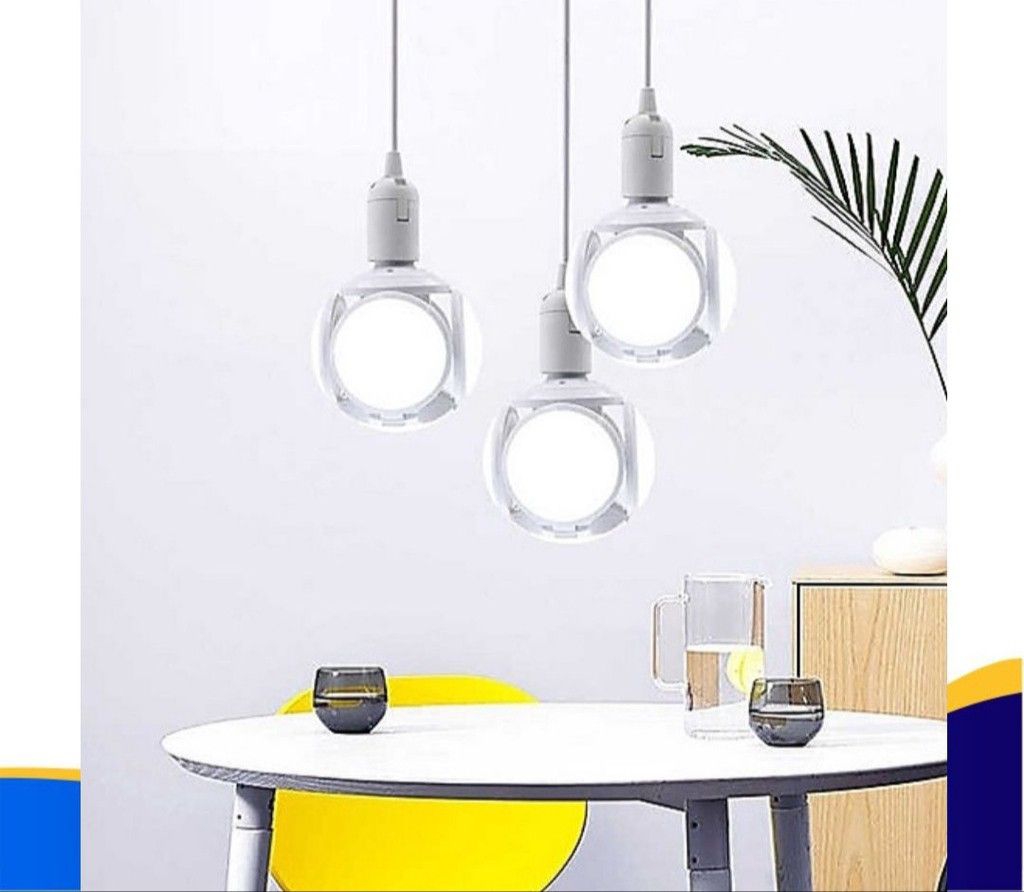 Lampu Bohlam LED Football Model Sepak Bola Bulat 40W E27 Lipat Fan Blade Bulb White Lamp Putih ...