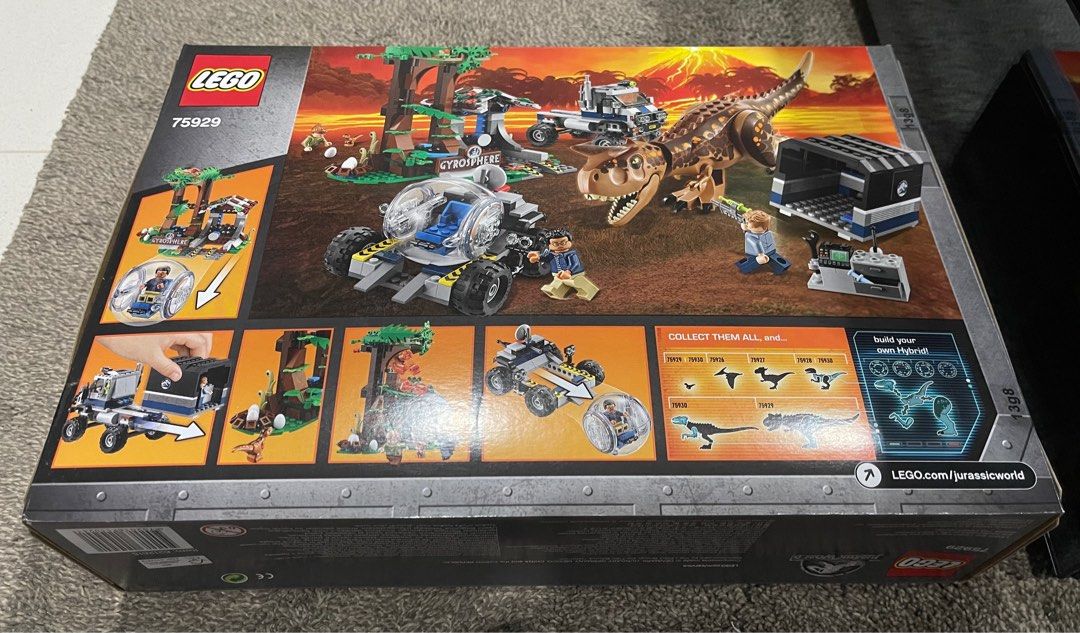 Lego 75929 Jurassic World Carnotaurus Gyrosphere Escape, Hobbies & Toys ...