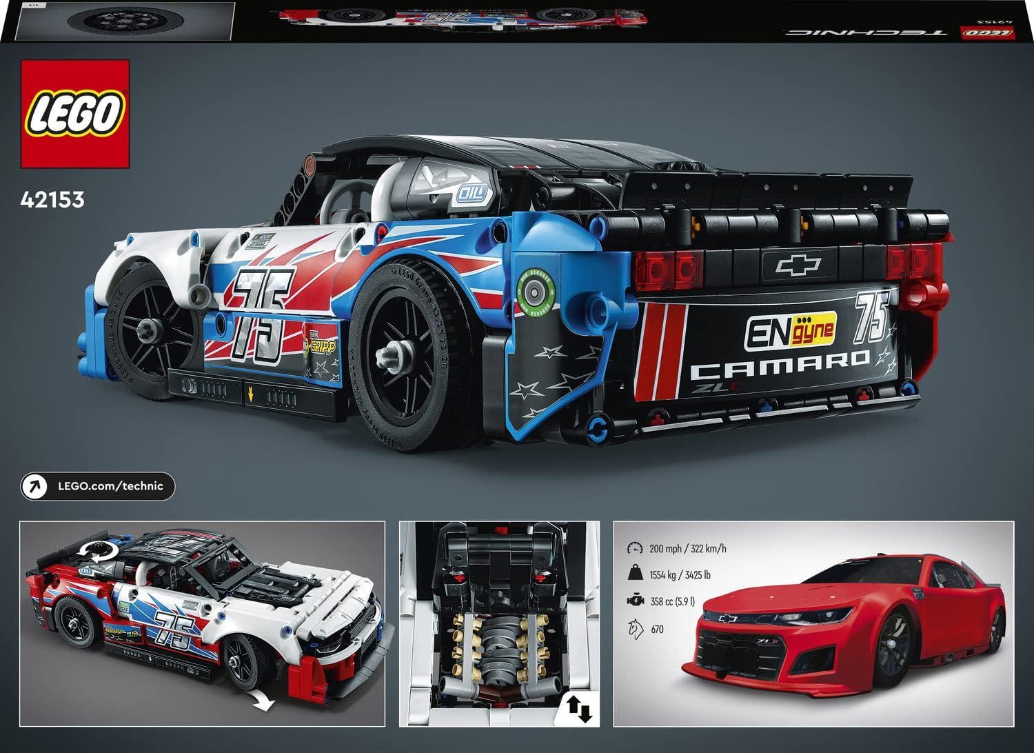 LEGO Technic 42153 NASCAR Next Gen Chevrolet Camaro ZL1 Building Toy ...