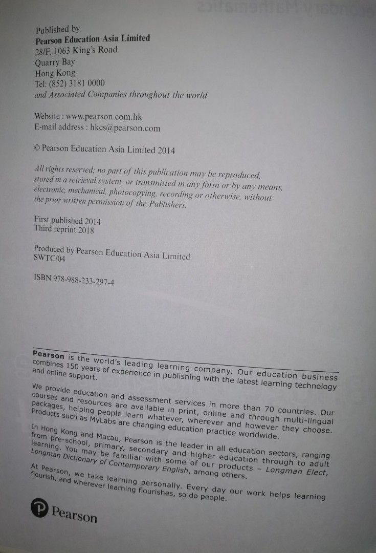 longman secondary mathematics bridge programme s3 to s4, 興趣及遊戲, 書本 & 文具, 書本及雜誌 - 補充練習 - Carousell
