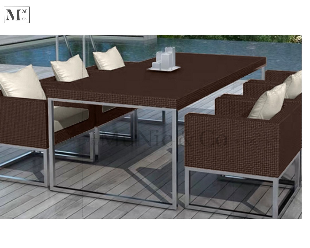 LUCERNE Dining Set in PE Rattan Weave, Furniture & Home Living, Outdoor ...