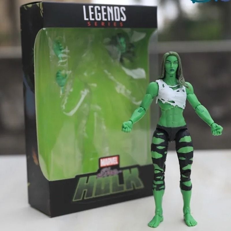Marvel Legends She Hulk Action Figure 17cm Movable Angry Normal Head ...