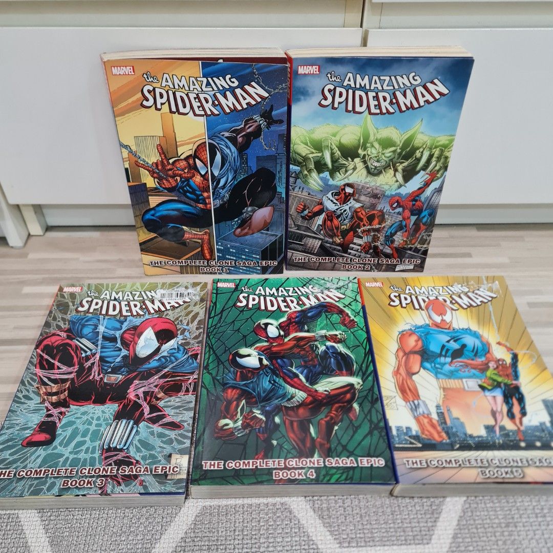 Marvel Spider-man Omnibus Complete Clone Saga Epic Book 1 to 5, Hobbies ...