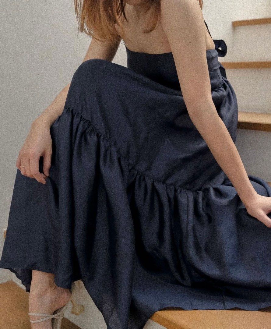 Mason Studio Rhea midi dress, Fesyen Wanita, Pakaian Wanita, Gaun & Rok ...