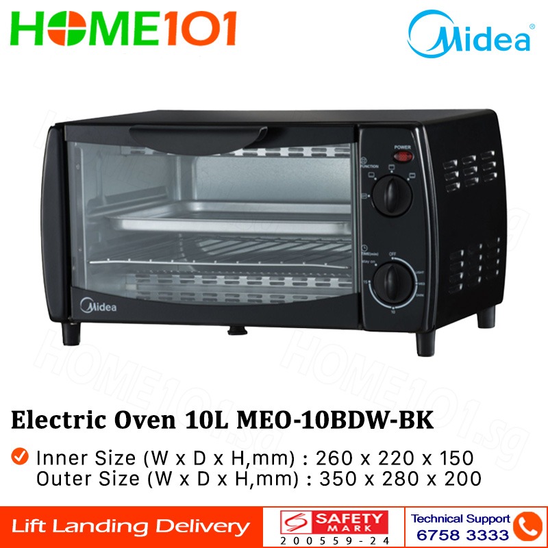 Midea Electric Oven 10L MEO-10BDW-BK, TV & Home Appliances, Kitchen Appliances, Ovens & Toasters ...