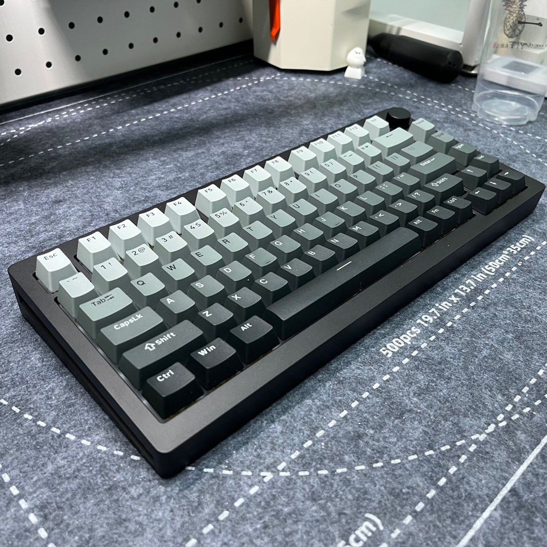 Monsgeek M1 原裝 黑灰漸變鍵帽 budget custom aluminum keyboard keycap set, 電腦＆科技 ...