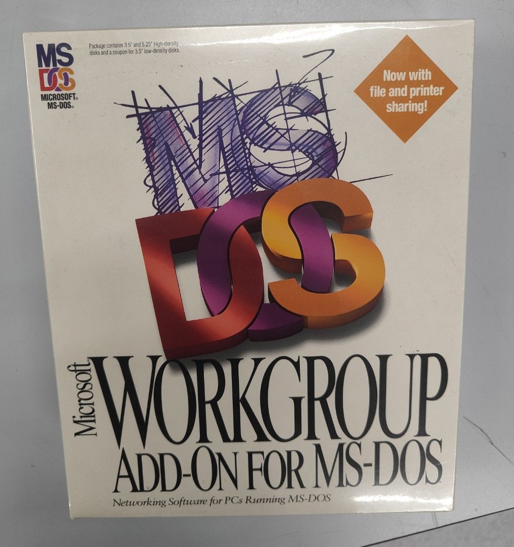 Vintage sealed MS DOS Workgroup version 3.11, Computers & Tech, Parts ...