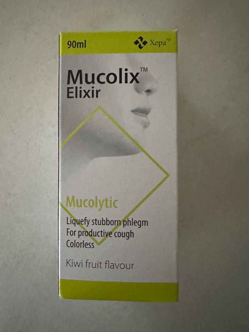 Mucolix Elixir for Stubborn Phlegm 90ml, Health & Nutrition, Medical ...