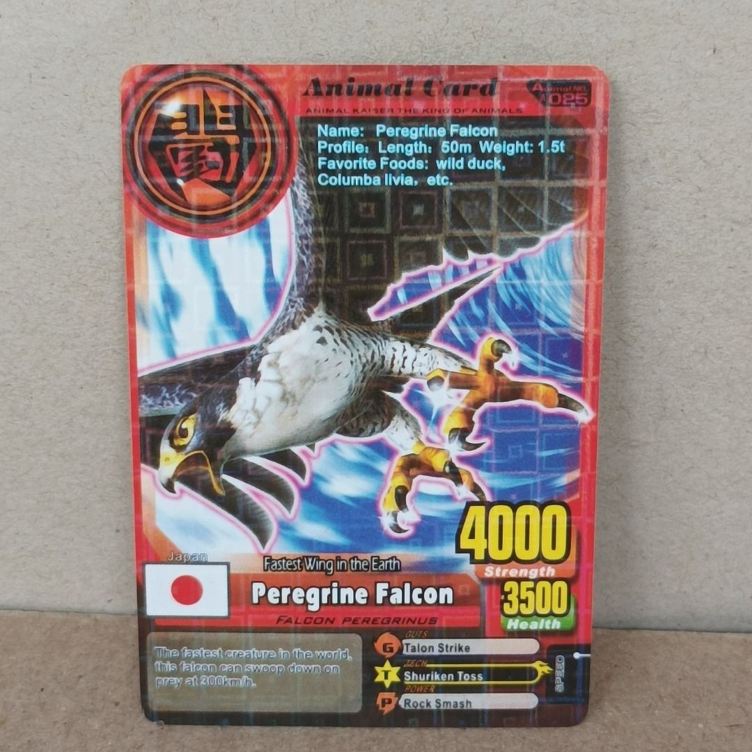 Namco Bandai Games - Kartu Animal Kaiser Peregrine Falcon, Toys & Collectibles, Permainan Papan ...