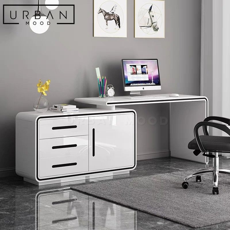 NEIL Modern Study Table & Shelf, Furniture & Home Living, Furniture ...