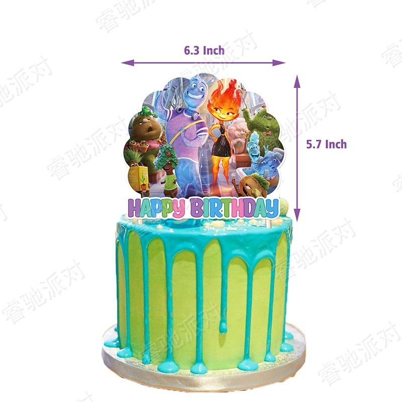 NEW Elemental Birthday Theme Set: Happy Birthday Banner, Hanging Swirls ...