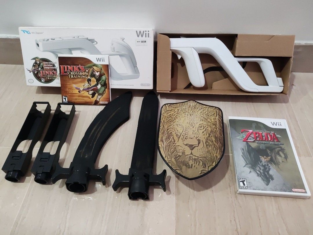 Nintendo Wii The Legend of Zelda Twilight Princess & Wii Zapper, Video ...
