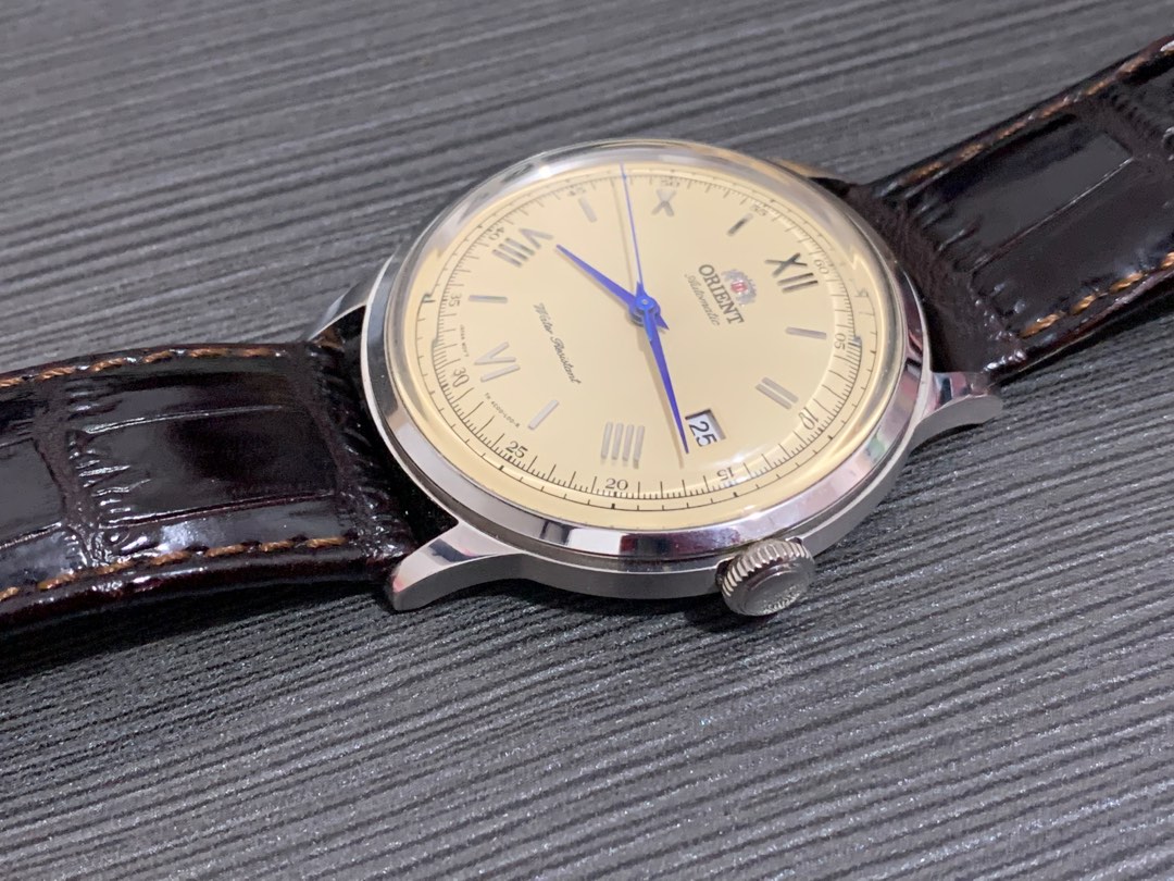 Orient Bambino V2 41mm Cream Dial Blue Hands on Carousell