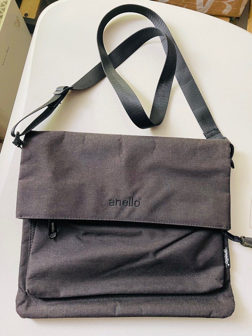 ORIGINAL - Preloved ANELLO sling bag ( black ), Men's Fashion, Bags ...