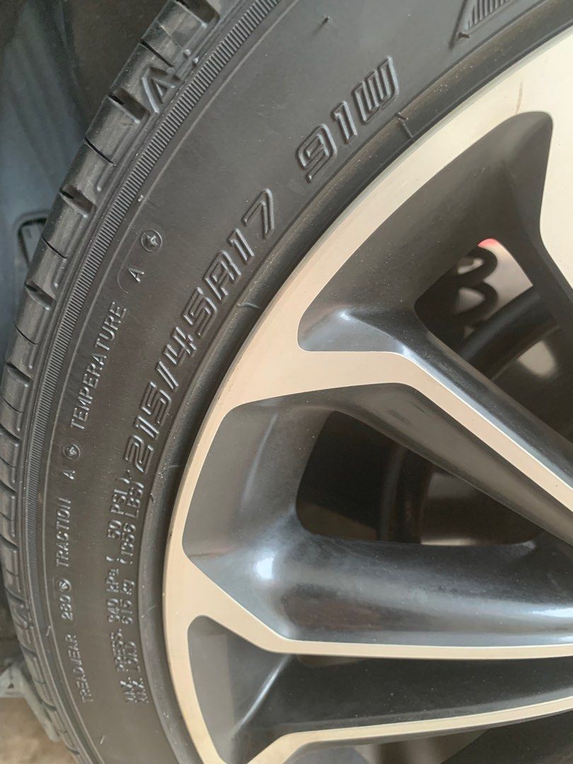 Original Toyota Altis 17 inch rims (5x100), including tyres, Car ...