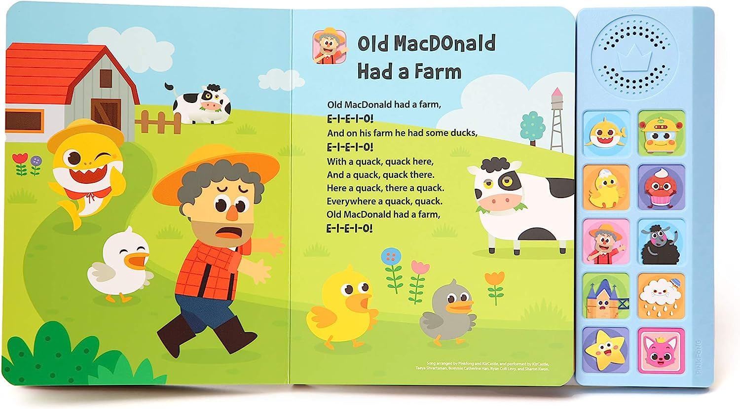 Pinkfong Baby Shark Nursery Rhymes Sound Book | Premium 10 Button Read ...