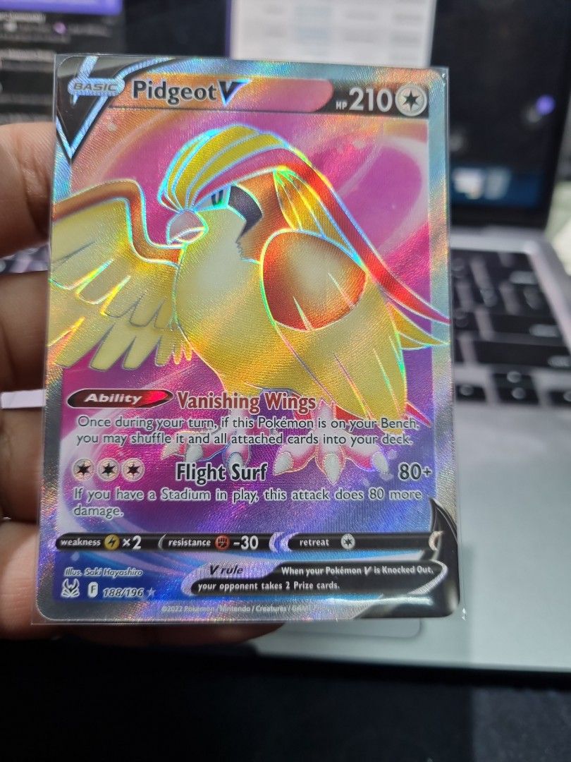 (Pokemon Cards) Pidgeot V - Full Art, Hobbies & Toys, Toys & Games on ...