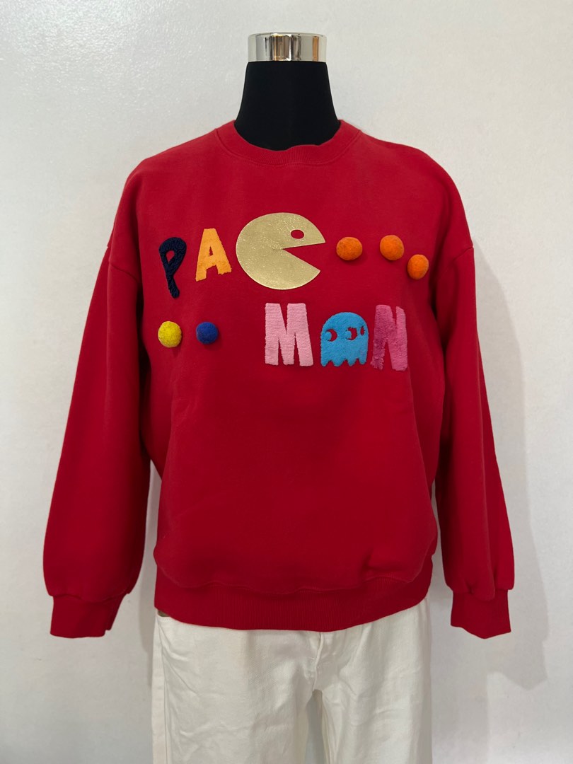Pacman red sweater | Garfield black sweater, Women's Fashion, Tops ...