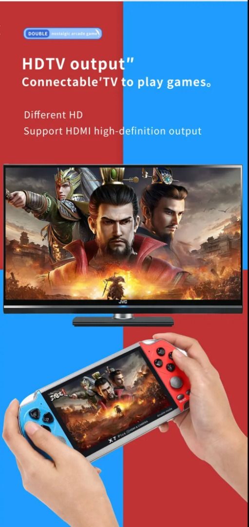 Portable X7s Retro Av Out Tv Game Console Large Screen Game Machine ...