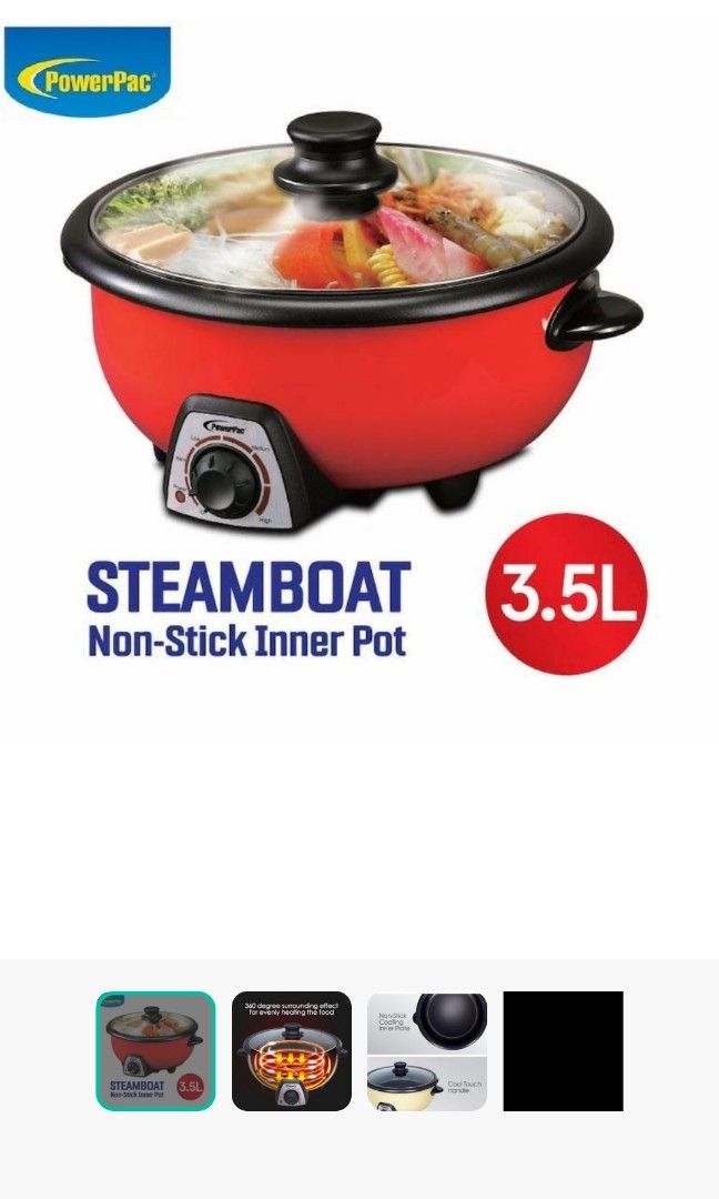 Powerpac Multi cooker/ Steamboat 3.5 ltr, TV & Home Appliances, Kitchen ...