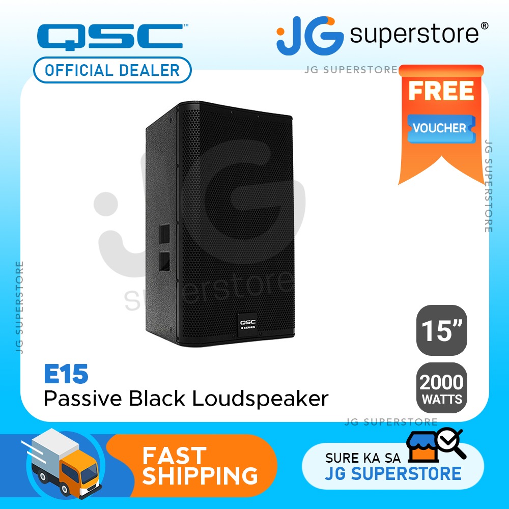 QSC E15 2000W 15" 2-Way Full-Range Passive Black Loudspeaker | JG Superstore, Photography ...