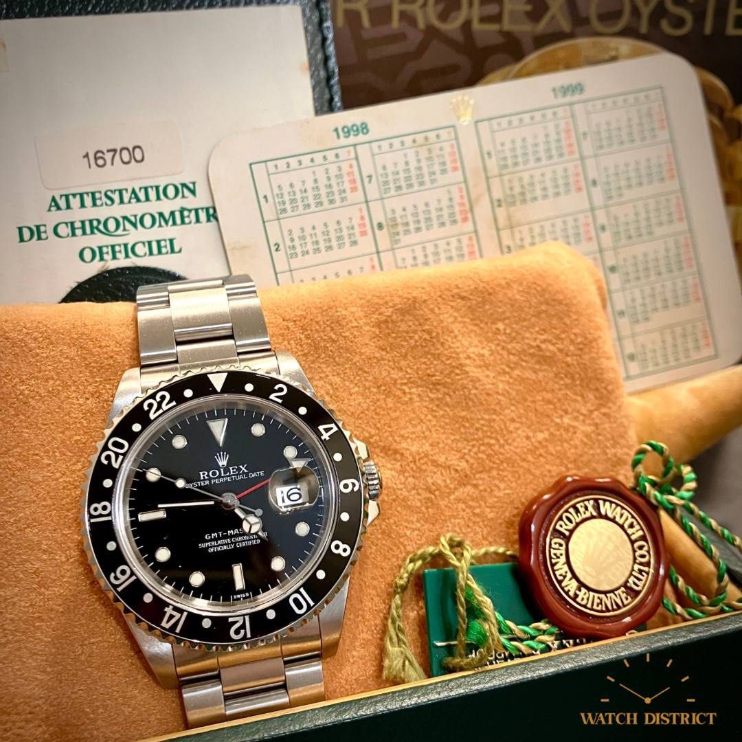 RARE 1999 Rolex GMT Master II “Black Knight” 16700 FULL SET, Luxury ...