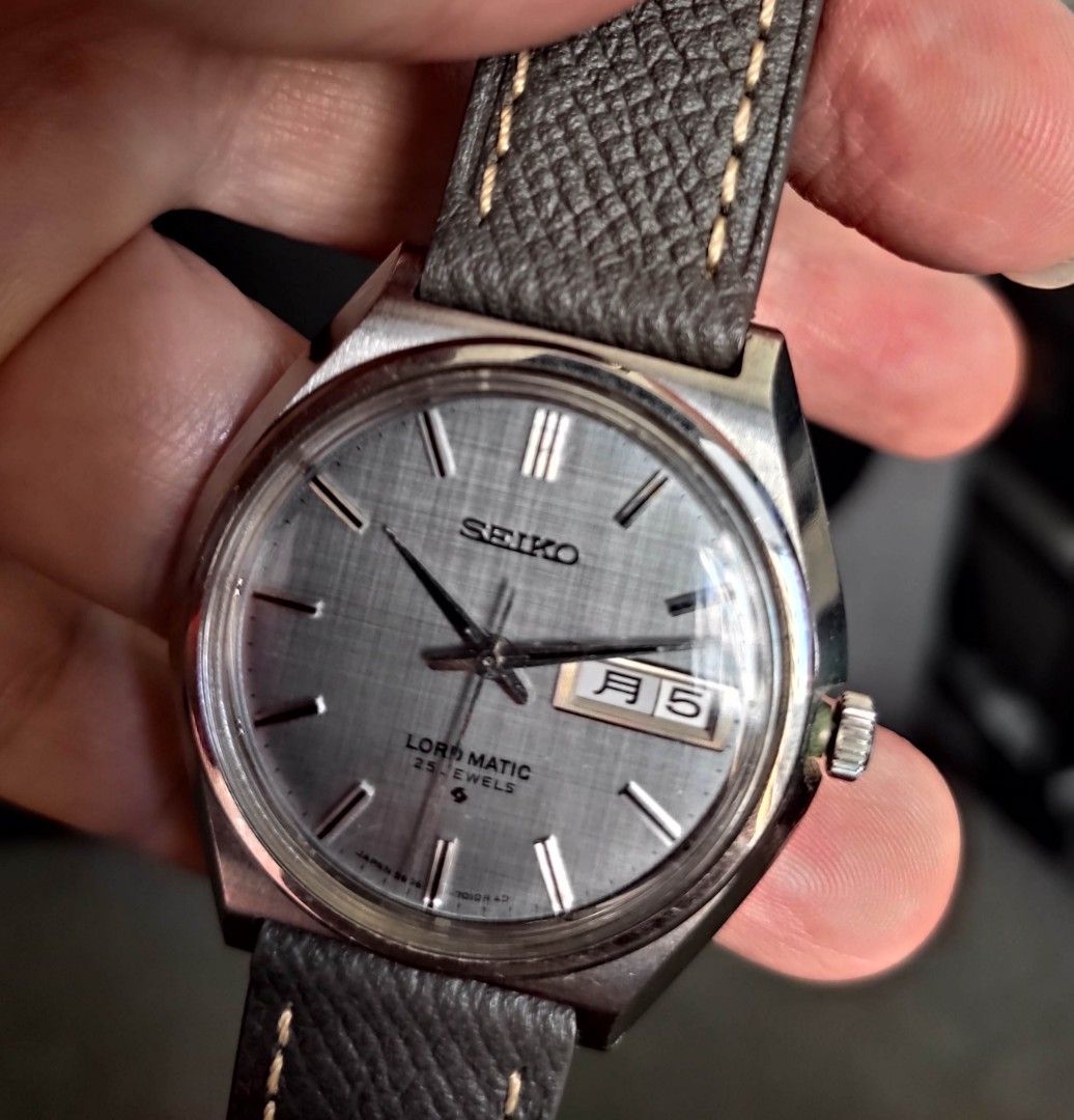 RARE linen grey-silver dial Seiko Lord Matic, Men's Fashion, Watches ...