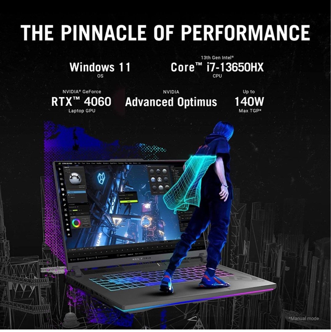 ROG Strix G16 2023 ASUS 100% new 全新未開封 Gaming Laptop, 16” 16:10 FHD ...
