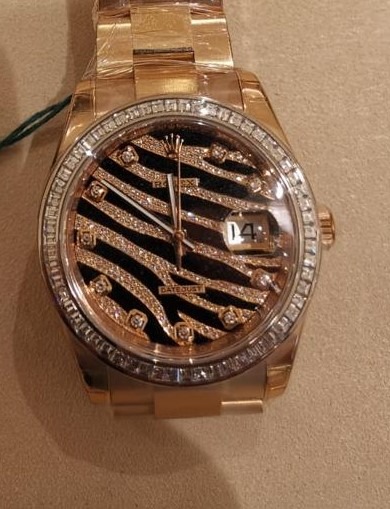 Rolex Datejust AKA Pink Zebra Dial In Diamonds 36mm, Luxury, Watches on ...