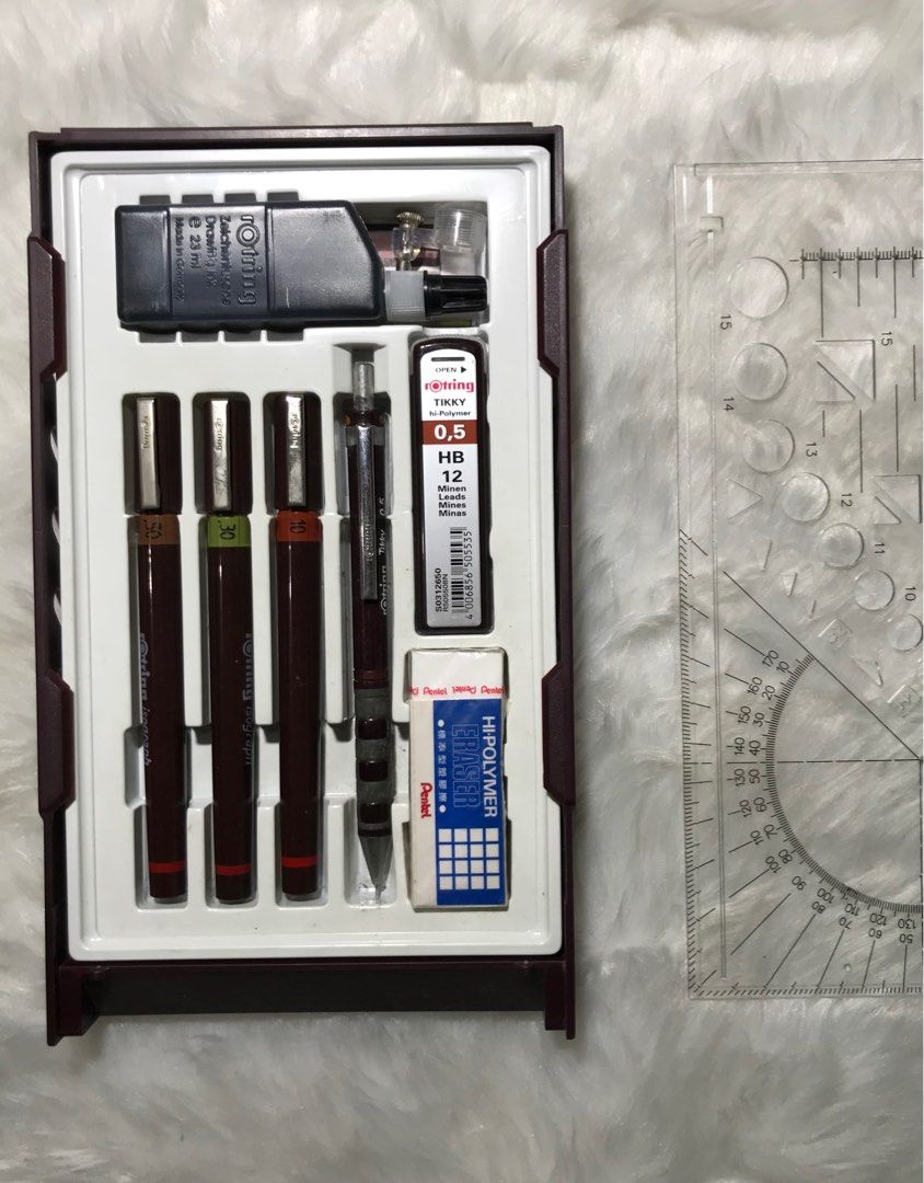 Rotring isograph, Staedtler Mechanical Drawing College Set, Hobbies ...