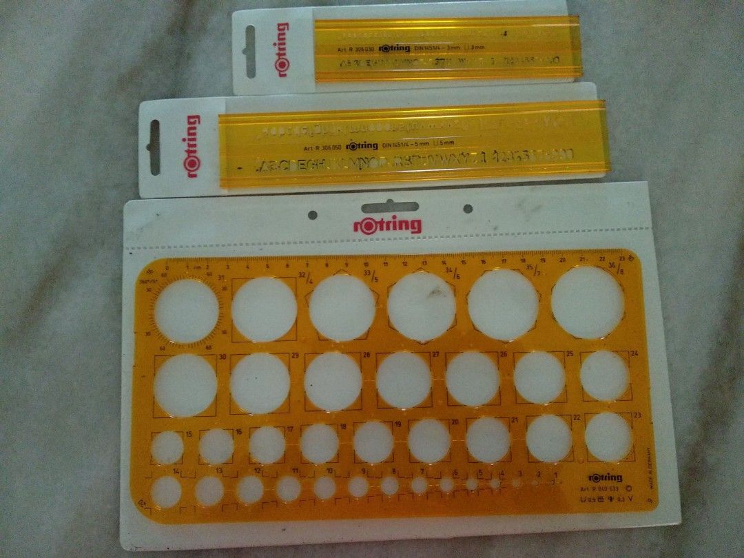 Rotring templates, Hobbies & Toys, Stationery & Craft, Craft Supplies ...