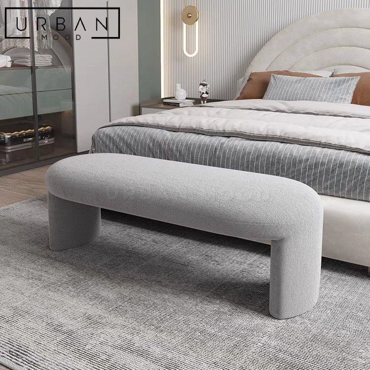 ROWLAND Modern Boucle Bench, Furniture & Home Living, Furniture, Chairs ...