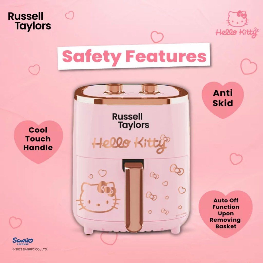 Russell Taylors Sanrio Hello Kitty Air Fryer (4.2L), TV & Home ...