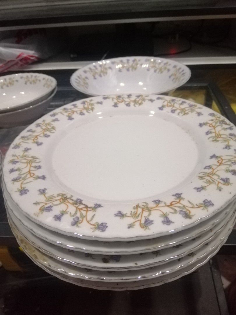 Set Pinggan vintage, Furniture & Home Living, Kitchenware & Tableware ...