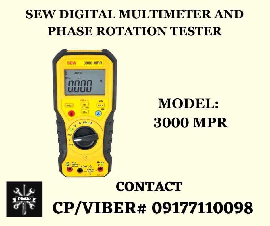 SEW DIGITAL MULTIMETER AND PHASE ROTATION TESTER, Commercial ...