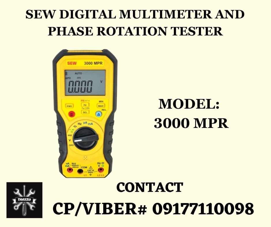 SEW DIGITAL MULTIMETER AND PHASE ROTATION TESTER, Commercial ...